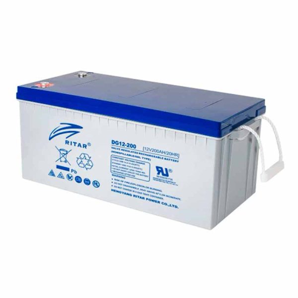 BATERIA GEL RITAR DG12-200 – MEGA SOLAR PERU